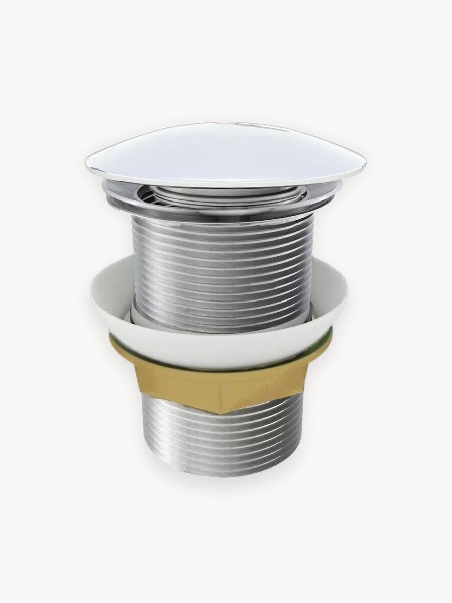 Донный клапан для раковины без перелива Teymi Solli белый крышка керамика T140106