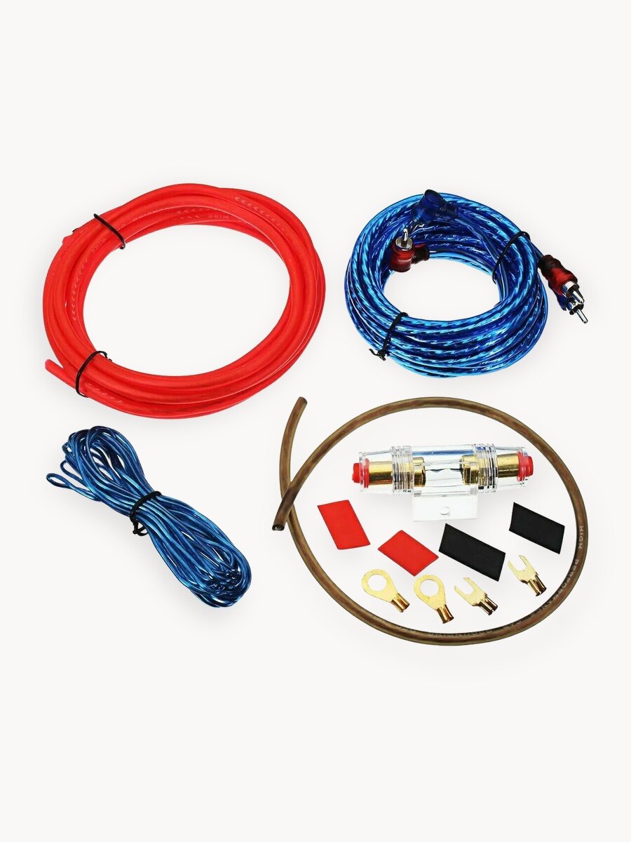 Провода акустические для подключения сабвуфера и усилителя , установочный комплект кабелей для автомобиля