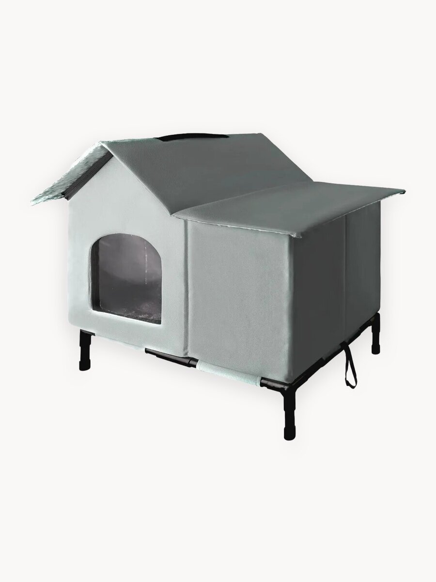 Домик для кошки, будка для собак, лежанка для кошек, для средних пород животных, водонепроницаемый, Серый, 510х330х410