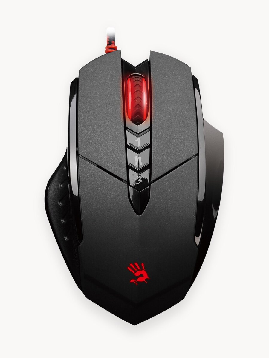 Мышь A4TECH Bloody V7, игровая, оптическая, проводная, USB, черный