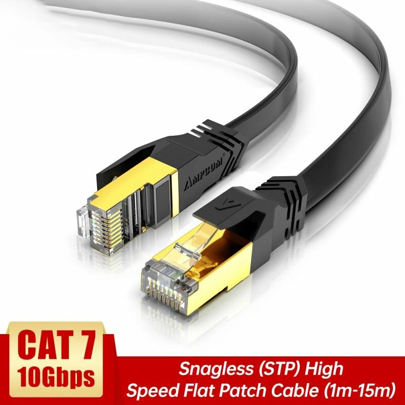 Сетевой кабель RJ45 Cat7, сетевой кабель STP RJ45, плоский Ethernet-кабель, патч-корд для настольных компьютеров, ноутбуков, модемов и маршрутизаторов