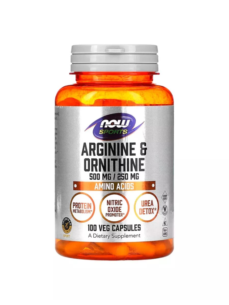 Arginine and Ornithine аргинин и орнитин 100 капсул