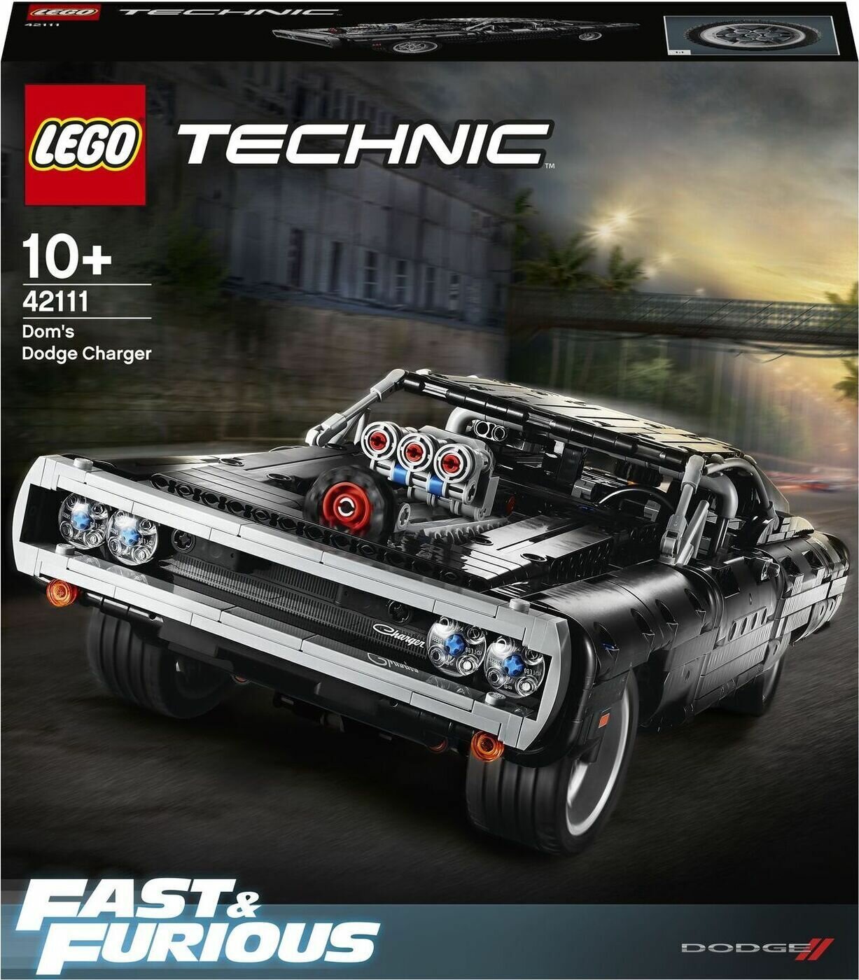 Конструктор LEGO Technic 42111 Dodge Charger Доминика Торетто, 1077 дет.