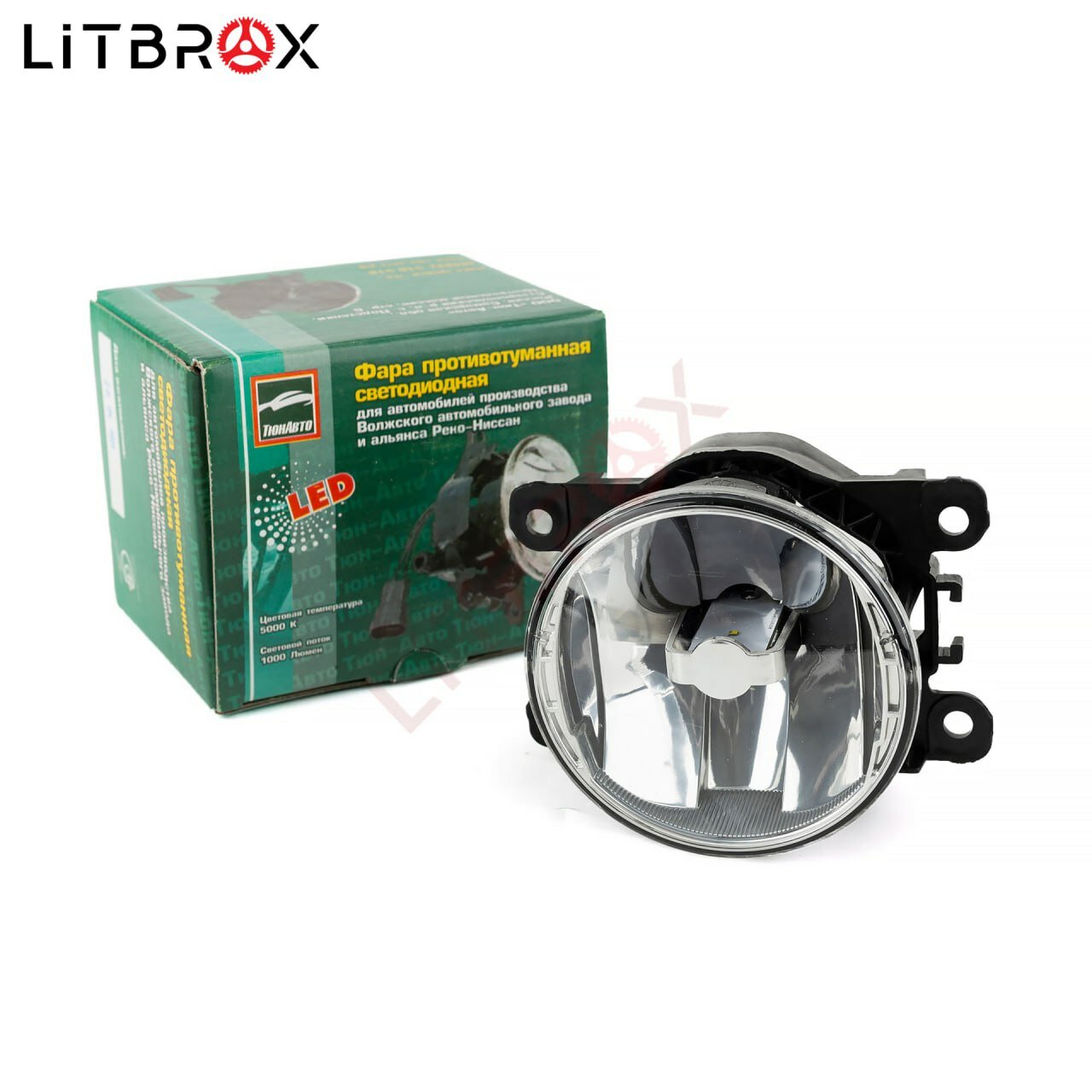 Фара противотуманная LED Светодиодная (ПТФ) (1 шт.) "Тюн-Авто" ВАЗ LADA Vesta, XRAY, Granta FL, Largus FL, Niva Urban, Renault