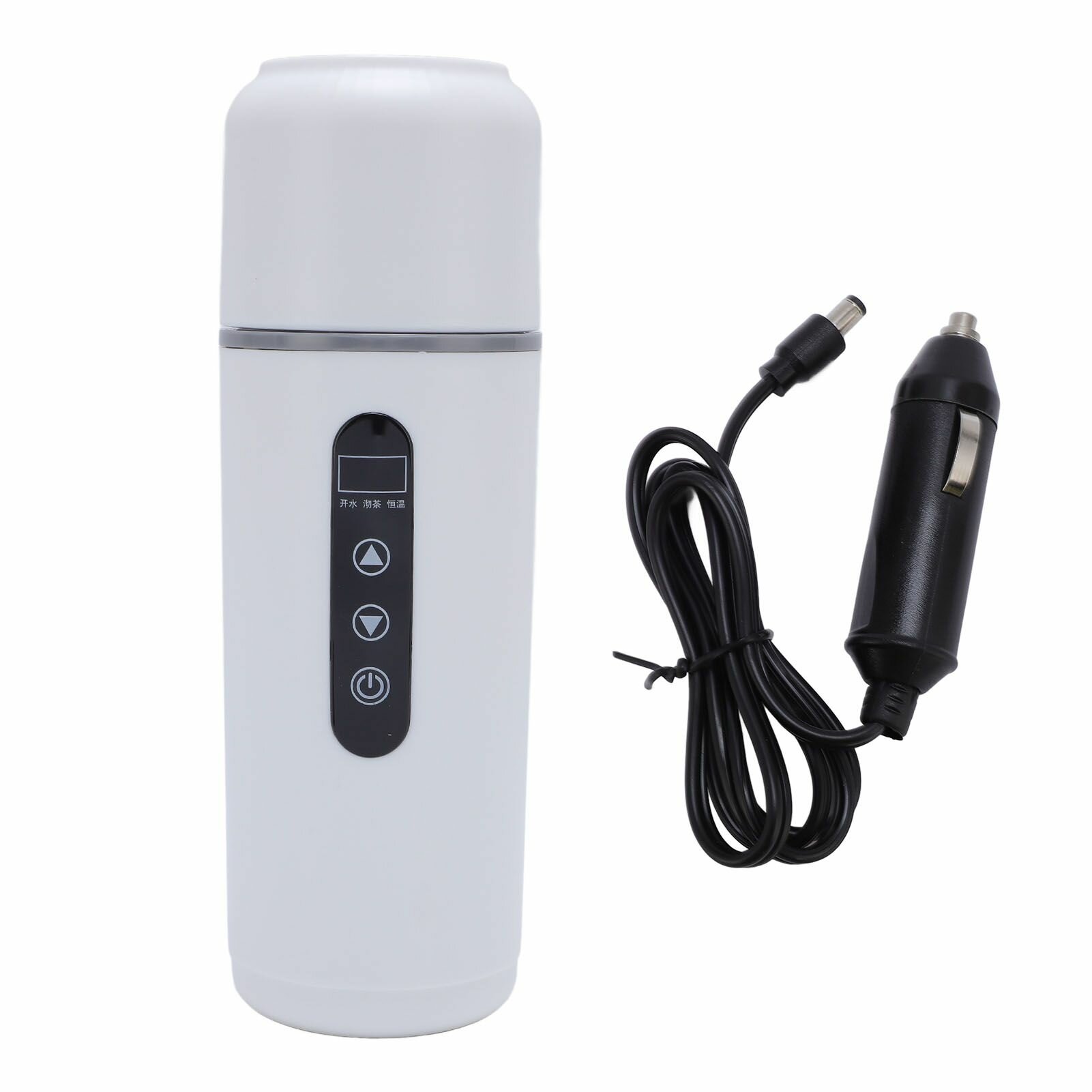 Портативный автомобильный электрический чайник 500 мл, 12 В / 24 В, чашка из нержавеющей стали с подогревом для путешествий, быстрый кипятильник для автомобиля, грузовика, поездки