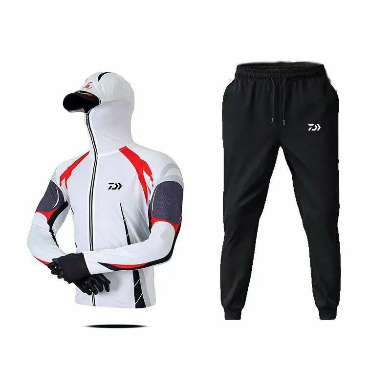 Рыболовный костюм Daiwa Breathable, цвет супер белый, лето, мужской
