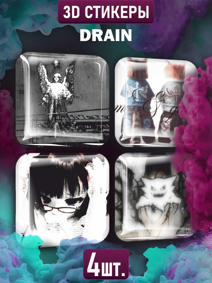 Наклейки на телефон 3D y2k drain дрейн