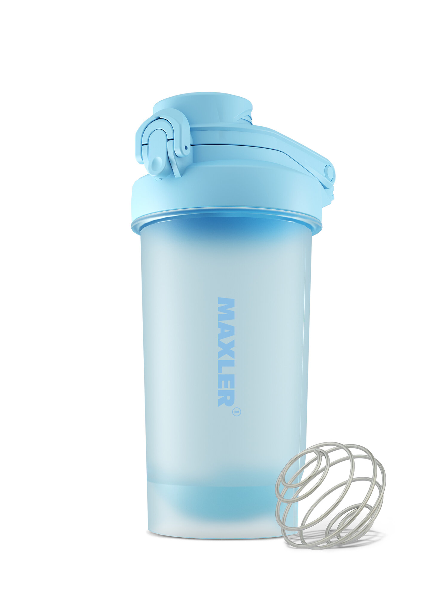 Шейкер спортивный для протеина и спортивного питания Maxler PRO Shaker Bottle, 500 мл, голубой