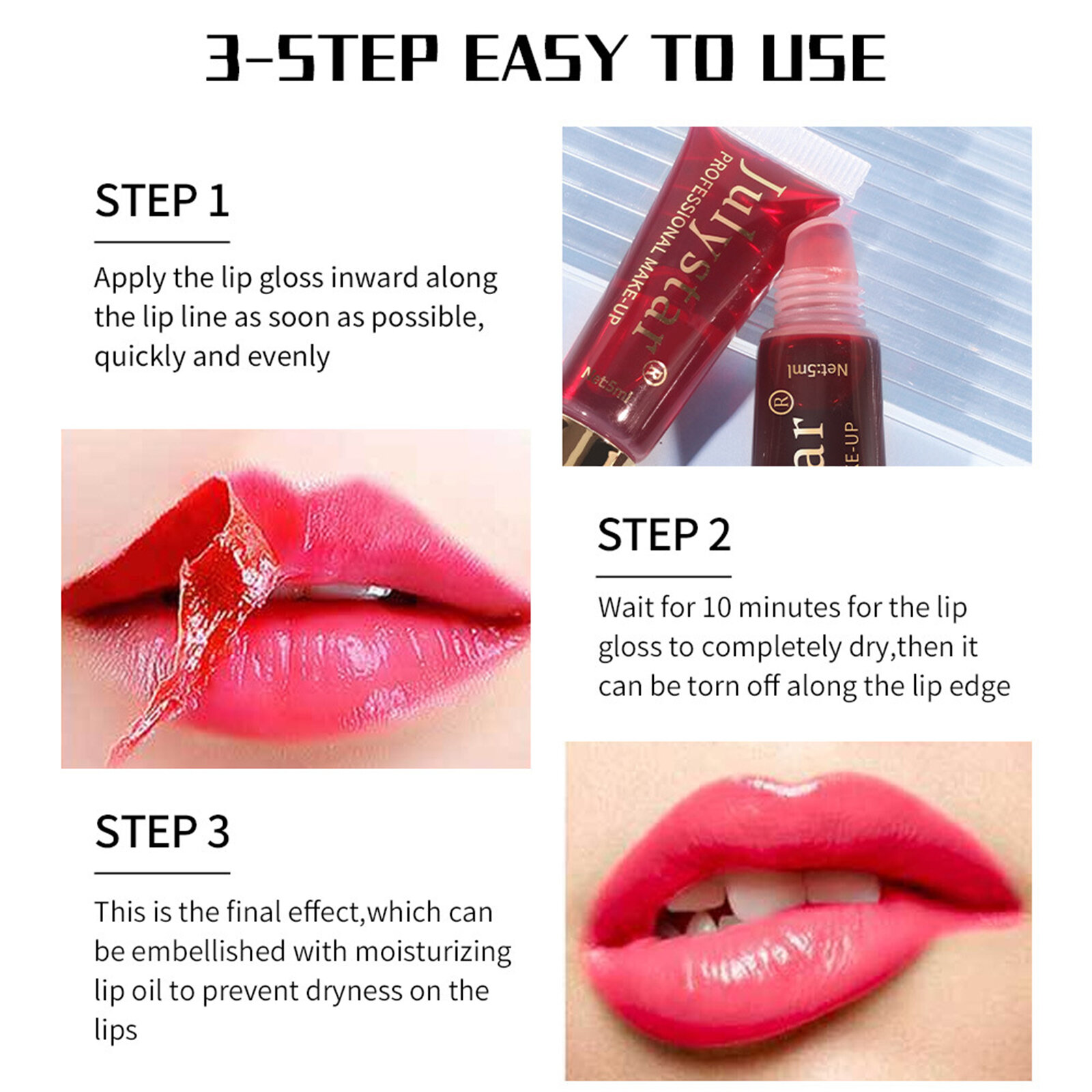 Водостойкий отшелушивающий блеск для губ Peel Off Lip Stain, стойкий