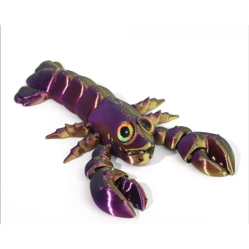 MOONBIFFY 3D-фигурка омара пластик Фиолетовый, Purple gold black