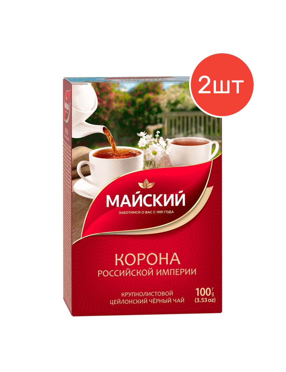 Чай листовой Корона Российской Империи "Майский" 100 г 2 шт