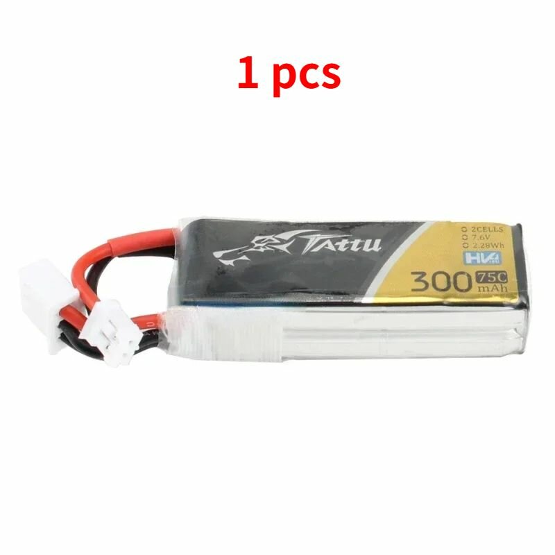 Сенсорный 300mAh 7.6V 75C 2S1P 2S Lipo Аккумулятор с разъемом PH2,0-3