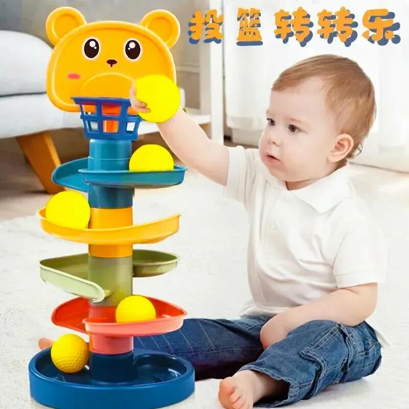 Игрушка пирамидка, веселая горка с шариками, развивающая игрушка для малышей