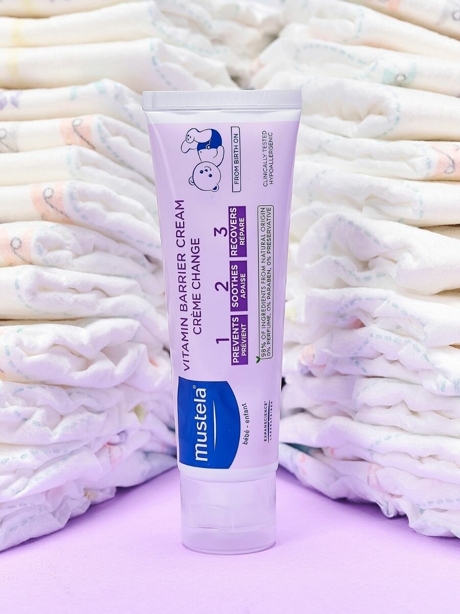 Крем под подгузник Mustela Bebe, защитный, восстанавливающий, 100г