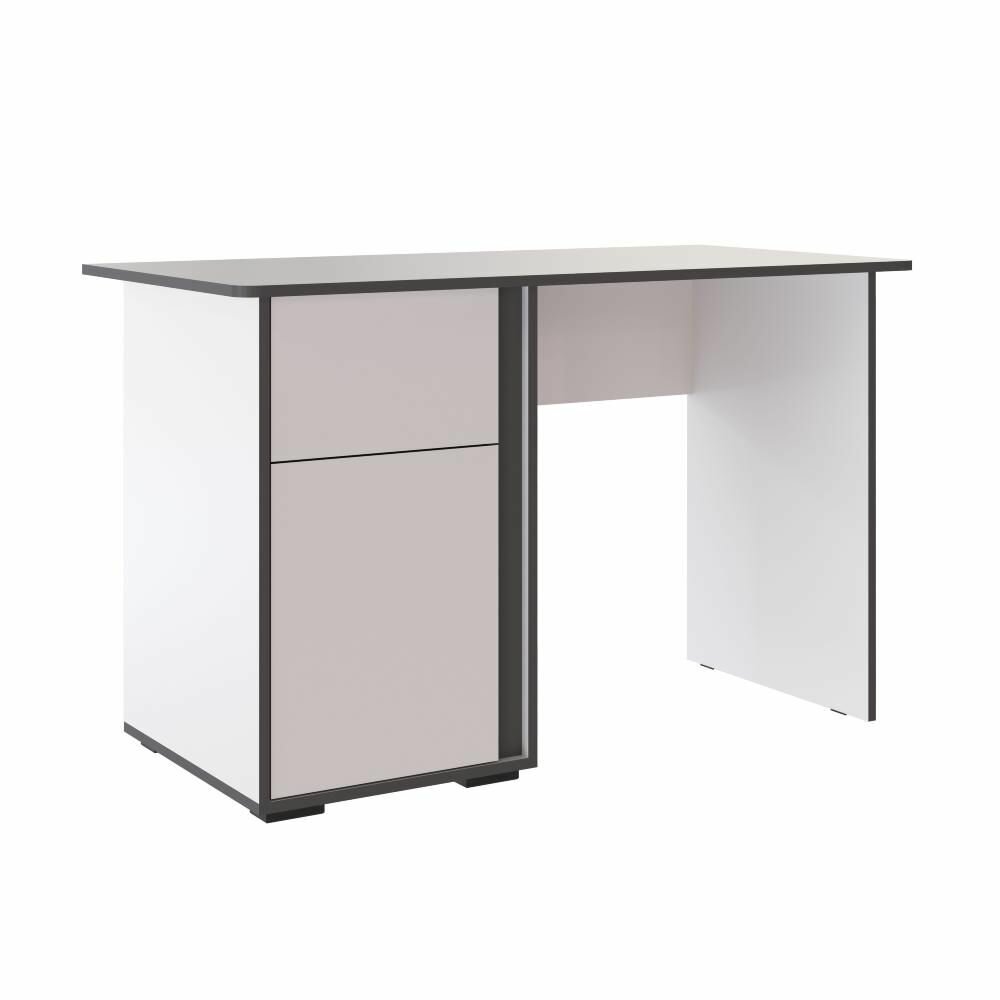 ARNIKA Стол письменный с ящиками, белый графит серый