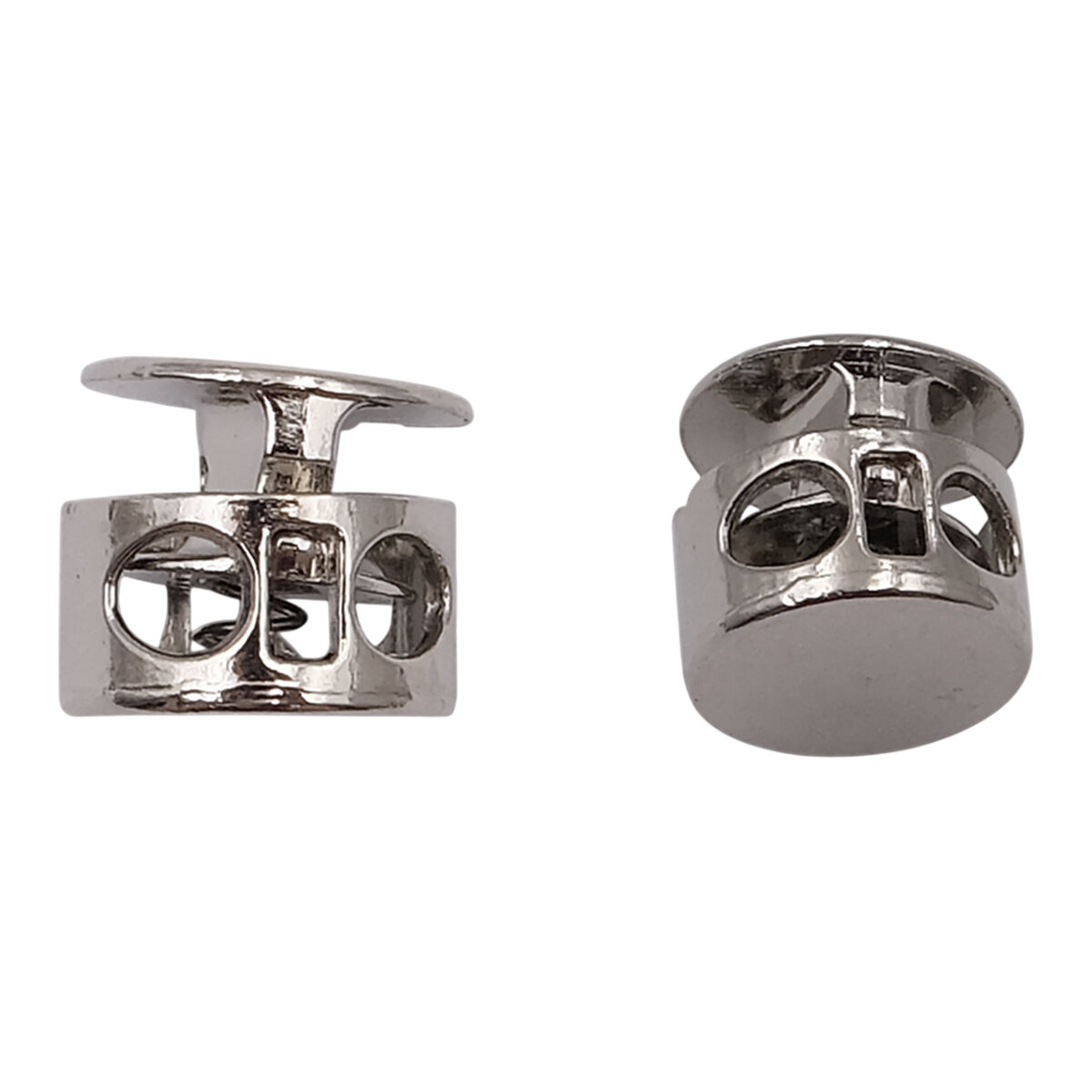 Фиксатор для шнура металлический, 10,5*11,8 мм, 10 шт, Айрис (серебристый)