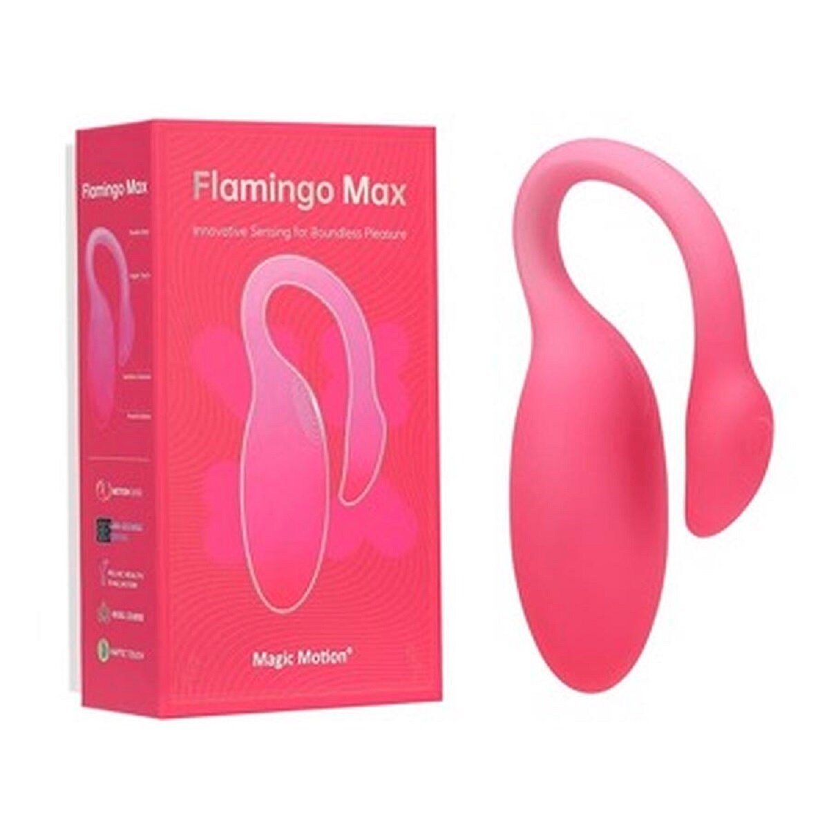 Вибратор Magic Motion Flamingo Max, силикон, водонепроницаемый, розовый, 11см