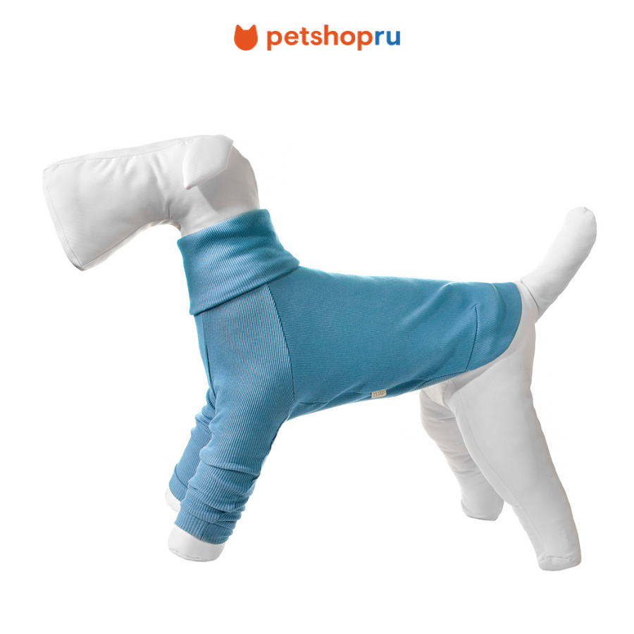 Lelap одежда Водолазка "Long" для собак, голубой, XL, спинка 48-53 см