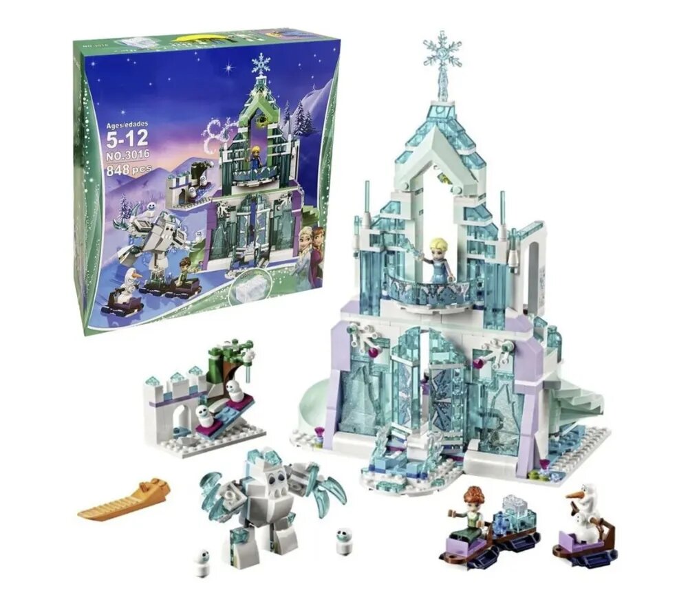 Конструктор Холодное сердце Ледяной замок Эльзы, 848 деталей ( набор / подарок для мальчиков и девочек / подарок ребенку)