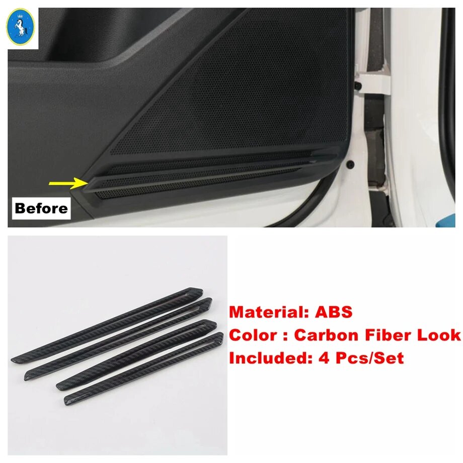 Внешний вид из углеродного волокна, задняя крышка для двери телефона, внутренняя отделка панели для Volkswagen VW Tiguan MK2 2016-2023, аксессуары для интерьера Model B