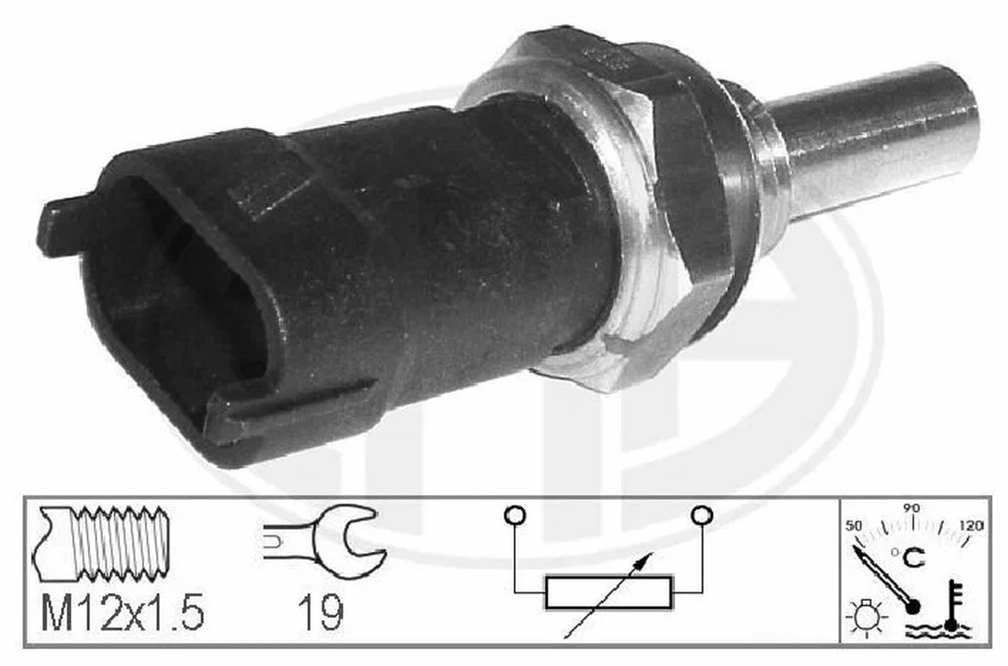 Датчик температуры ERA 330509, для OPEL ASTRA, 1.8