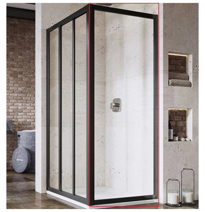 Душевая перегородка Ravak Supernova APSS-80 198 черный+Transparent 940403R2Z1