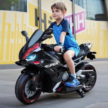 Детский электромотоцикл, двойной привод, могут сидеть два человека