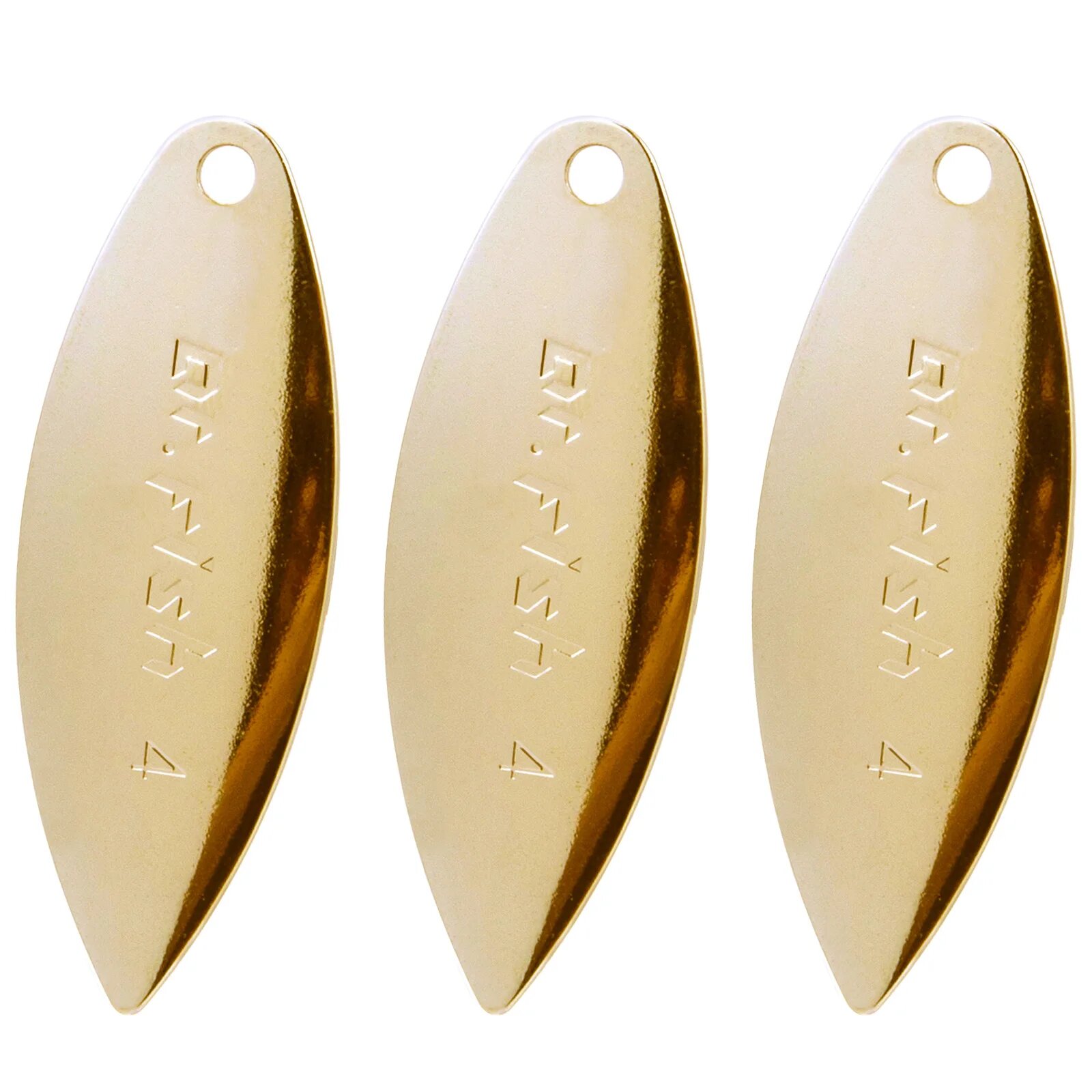 10 шт. Лезвия вербовые спиннеры #1-#6 для изготовления блесен Size 2-2.54cm, Gold-10pcs