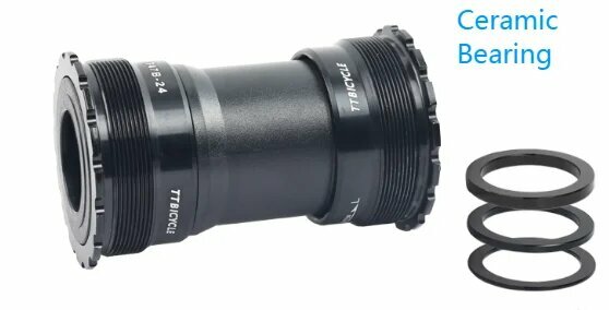 Нижний кронштейн BB86 BB92 алюминиевый черный T47-24mm Ceramic