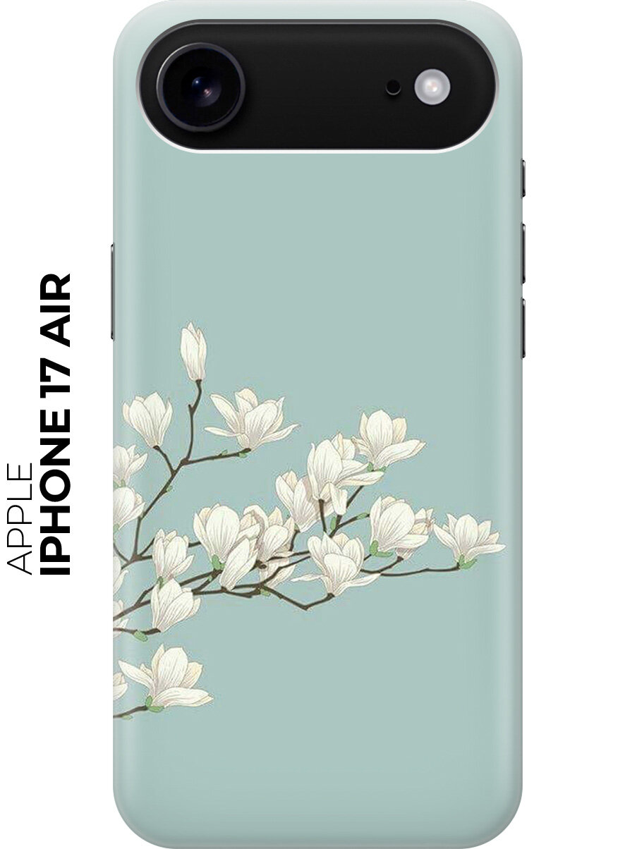 Силиконовый чехол на Apple iPhone 17 Air с принтом "Сакура на голубом"