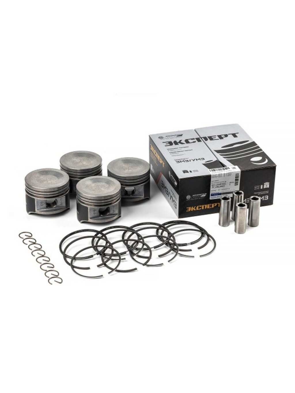 Поршни для а/м УАЗ дв. 421 (100.5 Б) "Мотордеталь" "Эксперт" с пальцами и кольцами