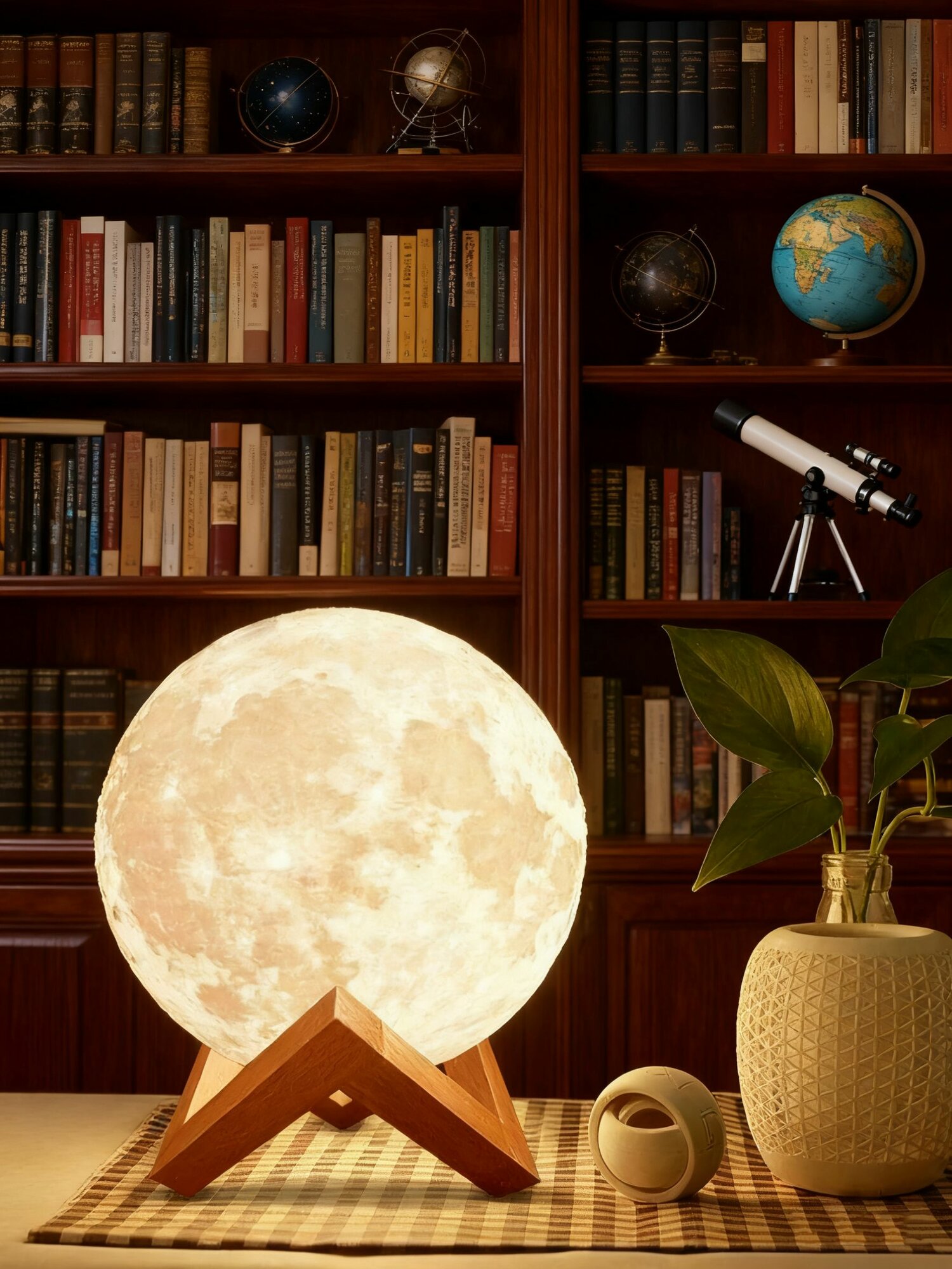 Лунная лампа 3D с пультом, ночник Луна в комнату, реалистичный светильник для сна, романтическое освещение, подарок для девушек и детей