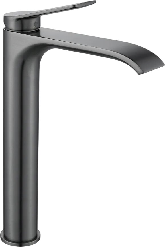 Смеситель для раковины Shevanik S4111T вороненая сталь, матовый, кран для ванной в раковину, из латуни, рычажный, с керамическим картриджем