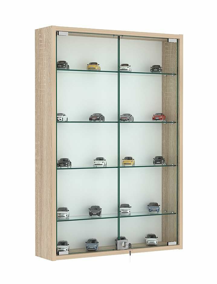 Витрина настенная №2-1А высокая, Дуб сонома