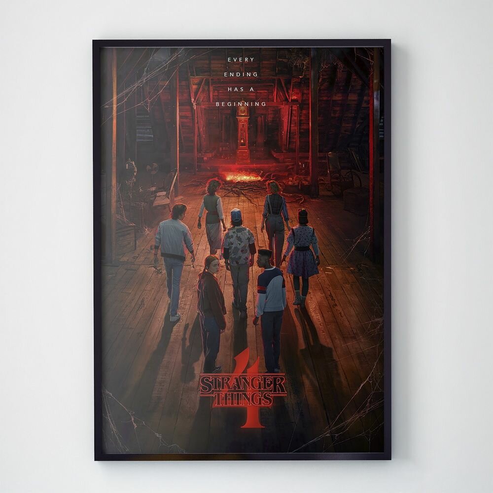 Плакат, постер Очень Странные Дела, Stranger Things на бумаге, размер 21х30см