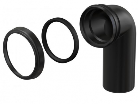 Колено стока, комплект 90/90 M908, ALCAPLAST