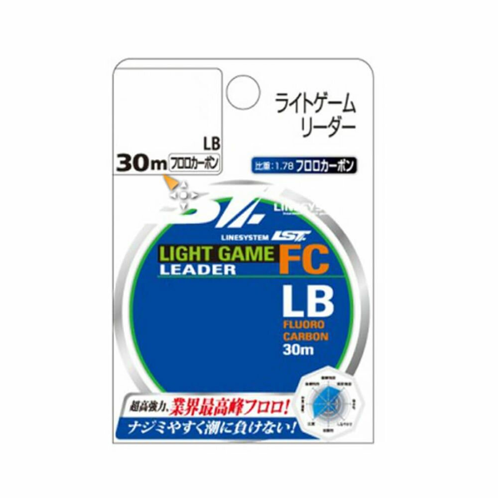 Флюорокарбоновая леска LINESYSTEM Light Game Leader FC 30 м. - разрывная нагрузка 1.36 кг, диаметр 0.148 мм.