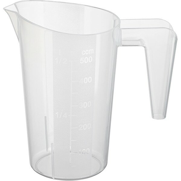Стакан мерный с ручкой, пластик, 0,5 л, белый, 1 шт. (Probar, Китай)