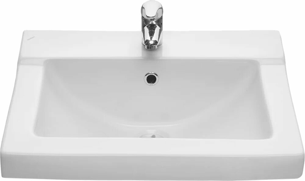 Раковина подвесная Santeri Орион 1.3110.8. S00.11B.0 57 подвесная, 57, 2 см, фарфоровая, раковина для ванной, белая, прямоугольная, со сливом-переливом