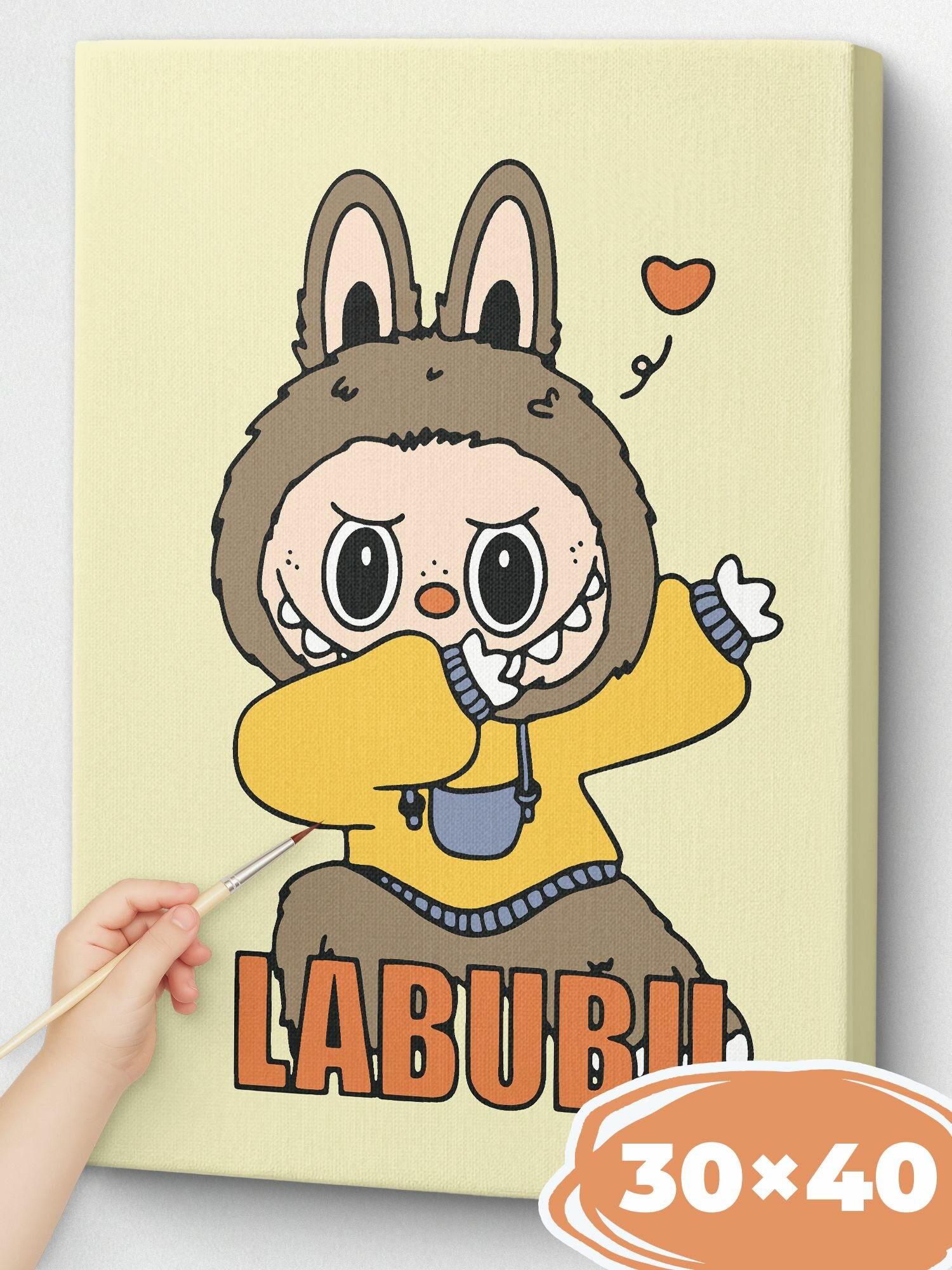 Картина по номерам для детей лабубу