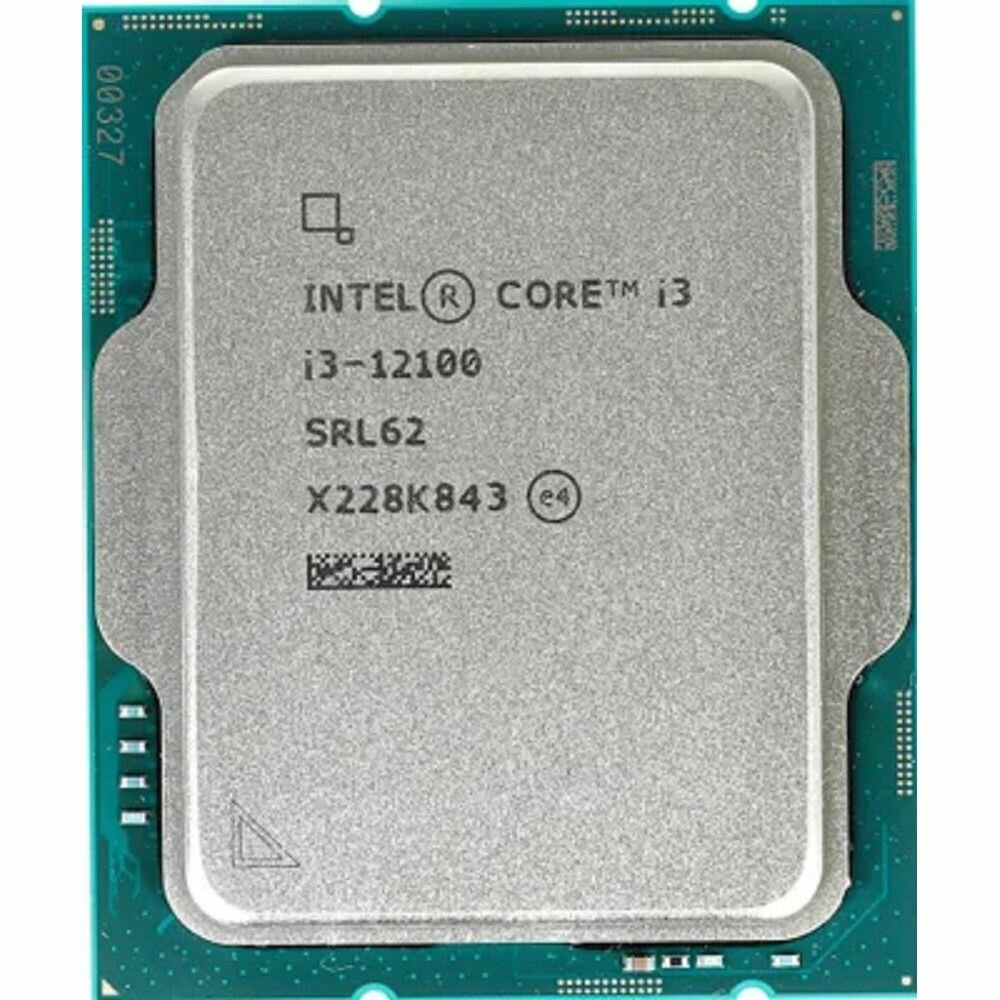 Процессор Intel Core i3-12100 OEM, LGA 1700, 4 ядра, 3300 МГц, Turbo 4300 МГц, UHD Graphics 730