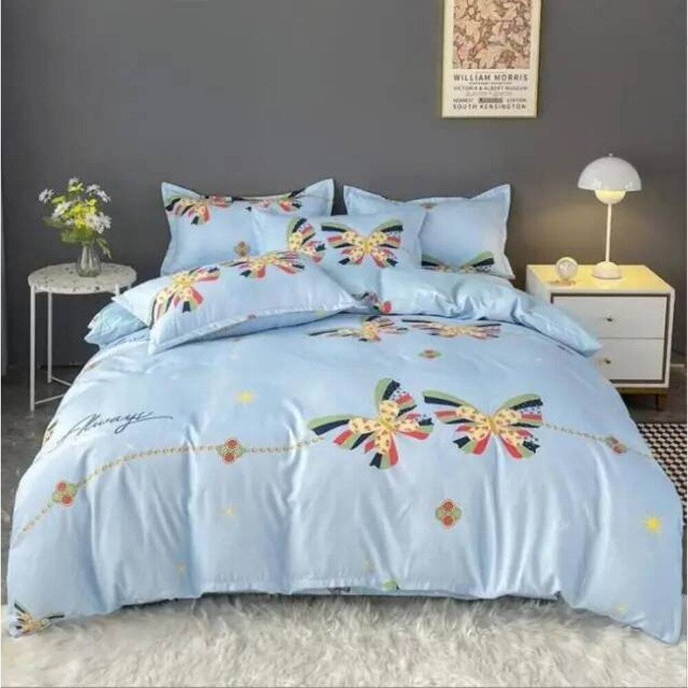 2024 новые комплекты постельного белья из чистого хлопка с цветочным принтом, четыре предмета, простыни из 100% хлопка, пододеяльники для одного человека