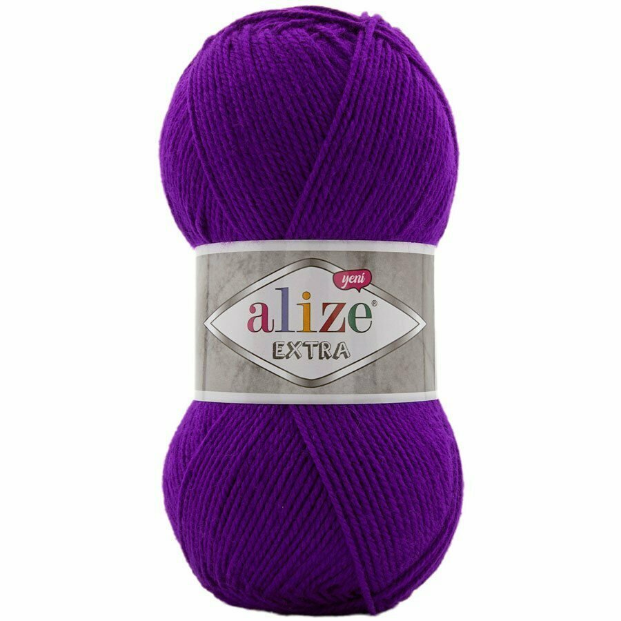 Пряжа Alize EXTRA 976 фиолетовый (5 мотков)