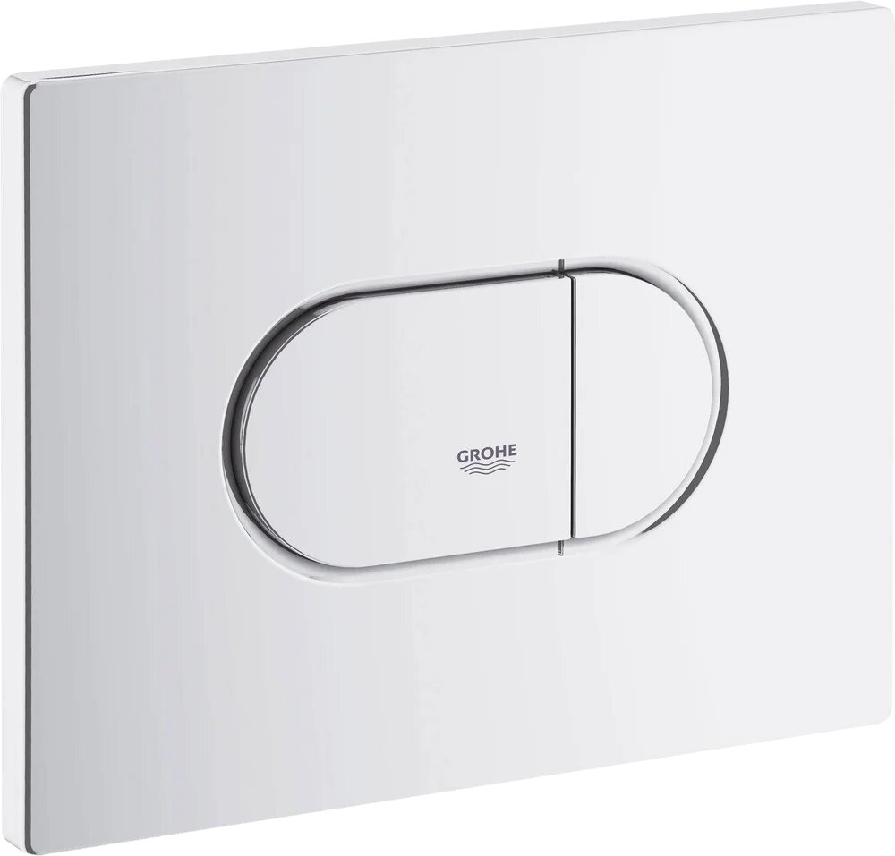 Кнопка смыва для унитаза Grohe Arena Cosmopolitan 38858SH0 пневматическая, белая, глянцевая, кнопка для инсталляции, двойной смыв