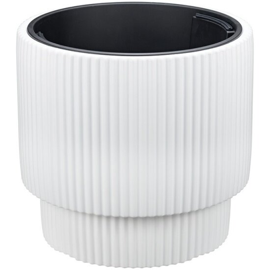 Кашпо Idea стрип D390мм H370мм 40л со вставкой М 3414 Белый