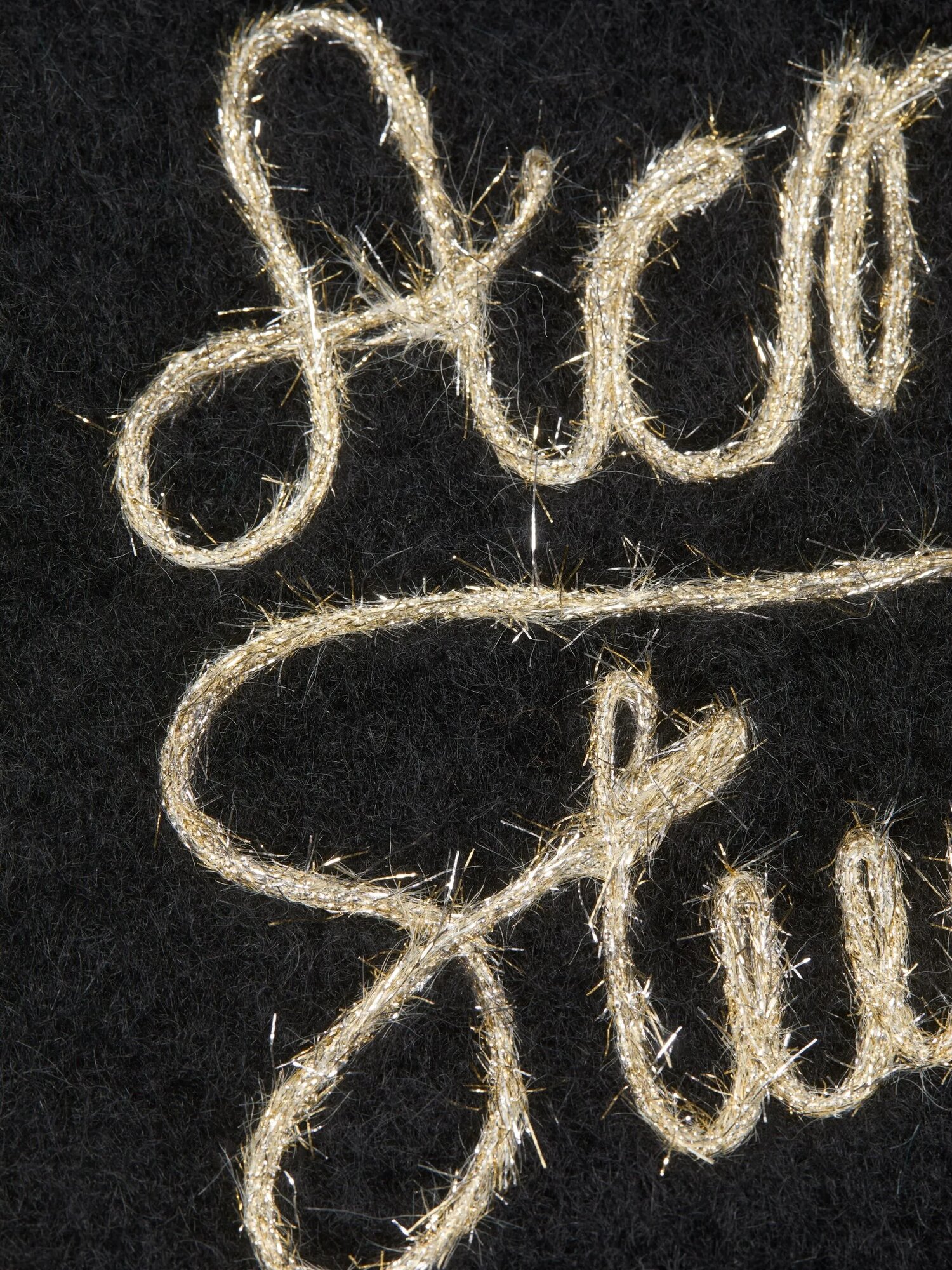 Шарф Acne Studios Fringed logo-detail scarf для женщин, черный — фото 1