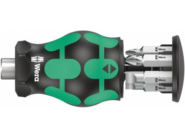 Отвёртка-битодержатель с битами, 6 предметов Wera WE-008877