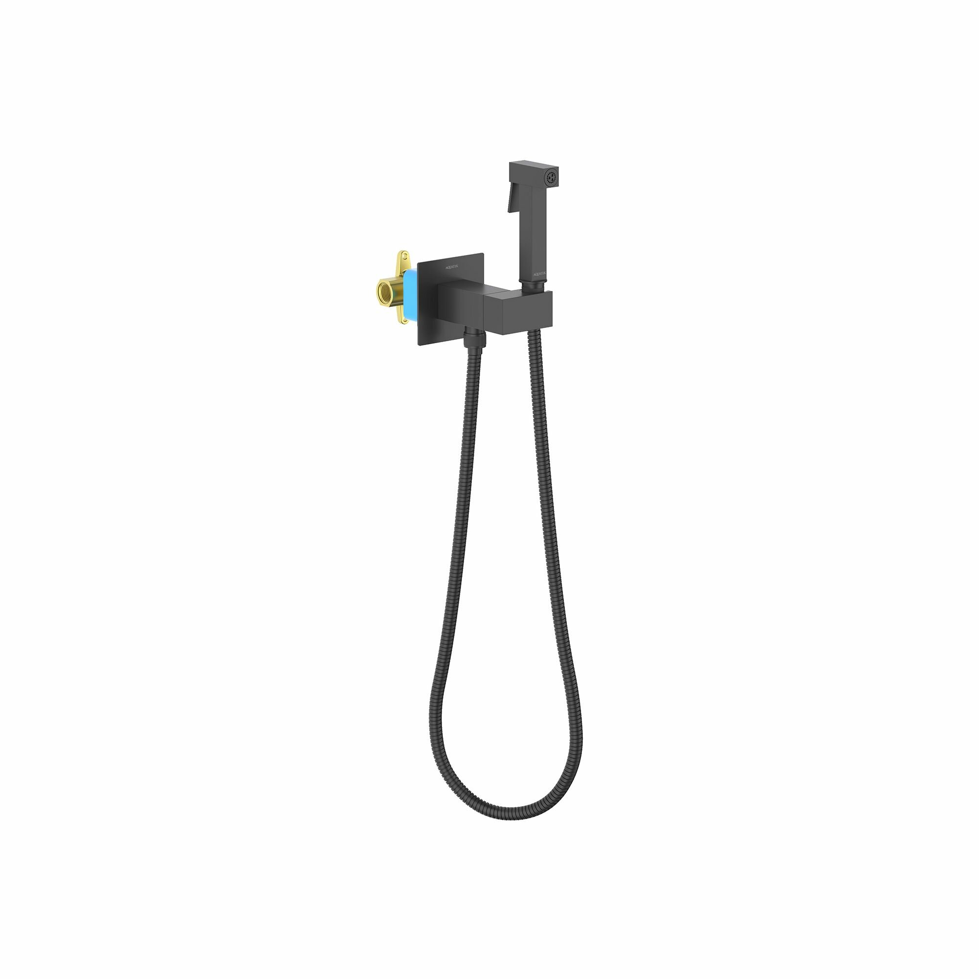 Гигиенический душ со смесителем Aquatek Лира AQ1025MB черный