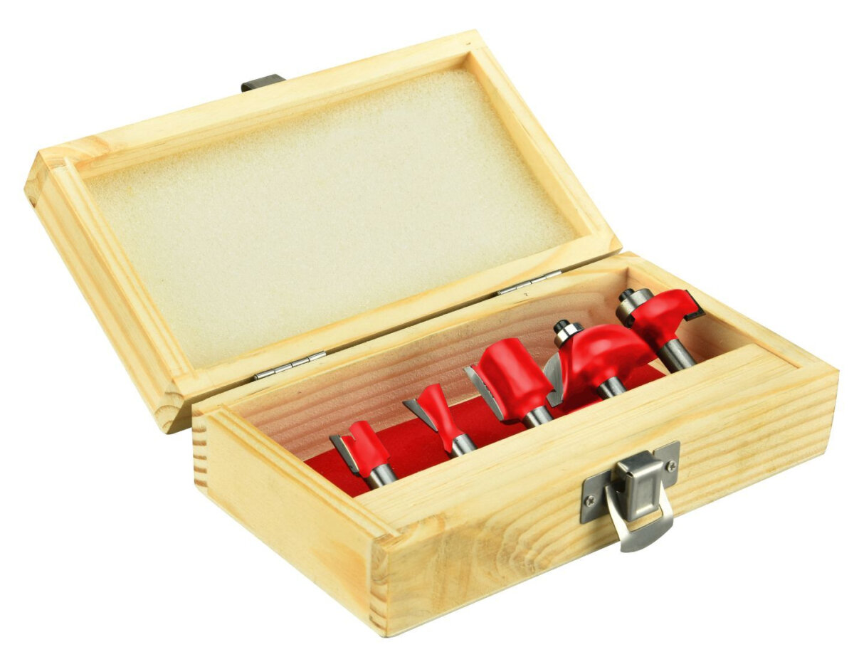 Набор фрез по дереву, 5 шт. P.I.T. ACTW09-005A