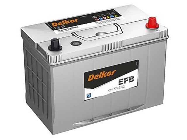Аккумулятор автомобильный DELKOR EFB 130D26R пп 80Ач 720А 260х172х200х220 борт [D26] 260x172x220